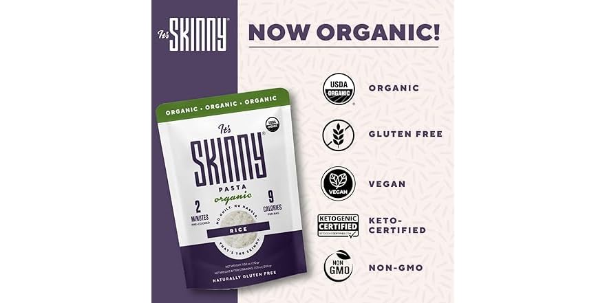 (2 Pack) It's Skinny Rice Pasta– Organic 6 Pack