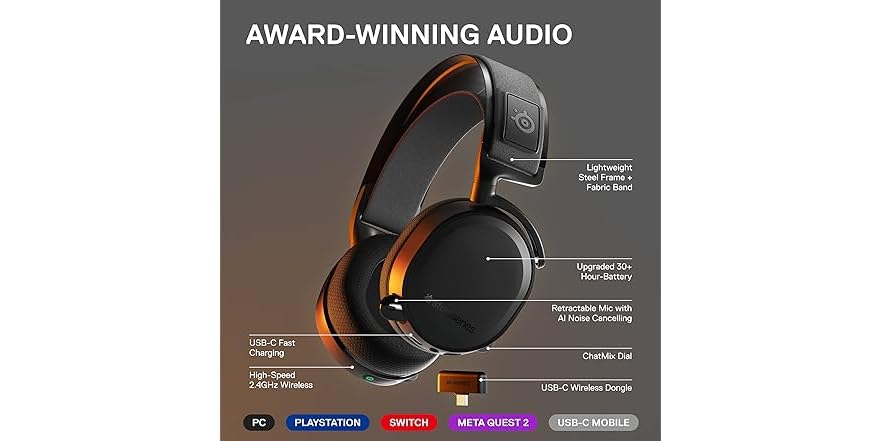 SteelSeries STEELSERIES ARCTIS 7+ SteelSeries Arctis 7 (Open Box)