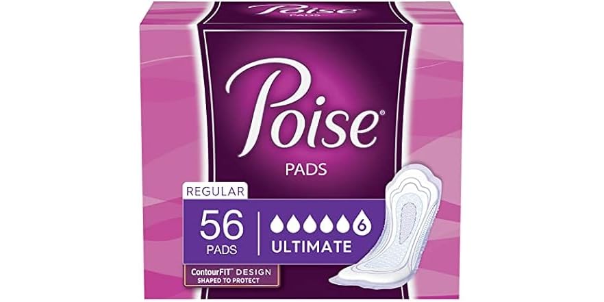 Poise Pads, Regular, 56ct