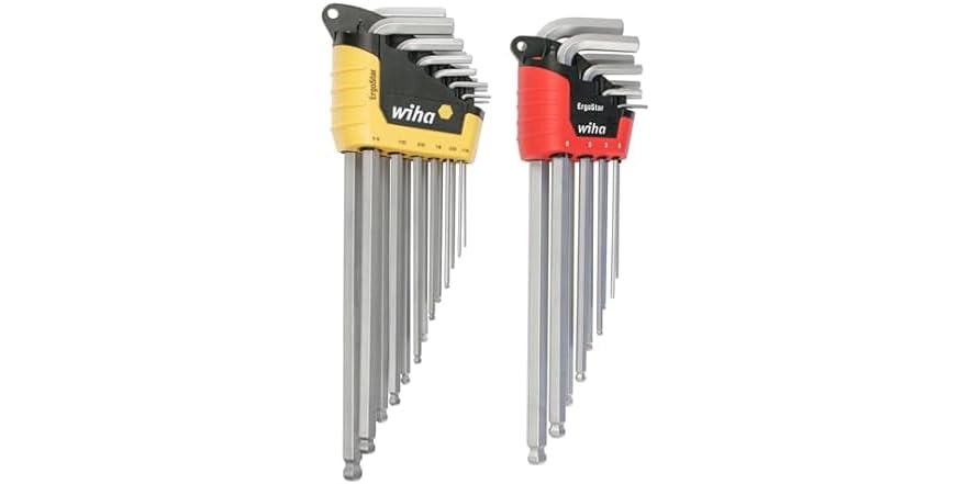 WIHA 66982 Ball End Hex L-Key, Inch & Metric 22pc