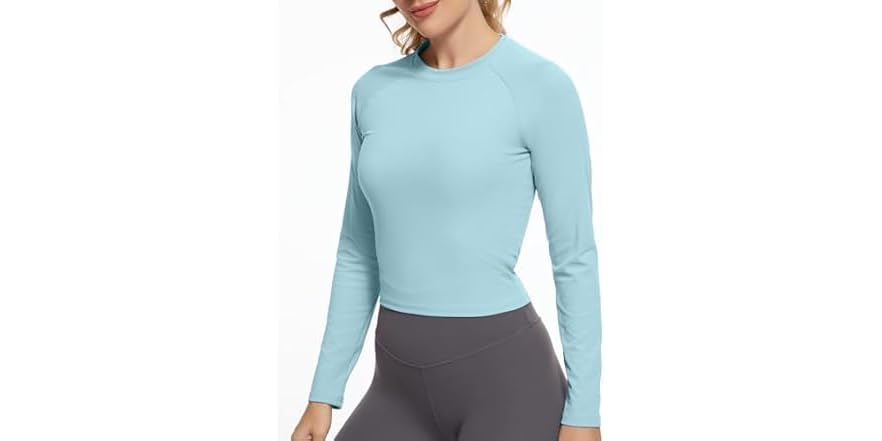 Slim Fit Yoga Cropped Long Sleeved Top