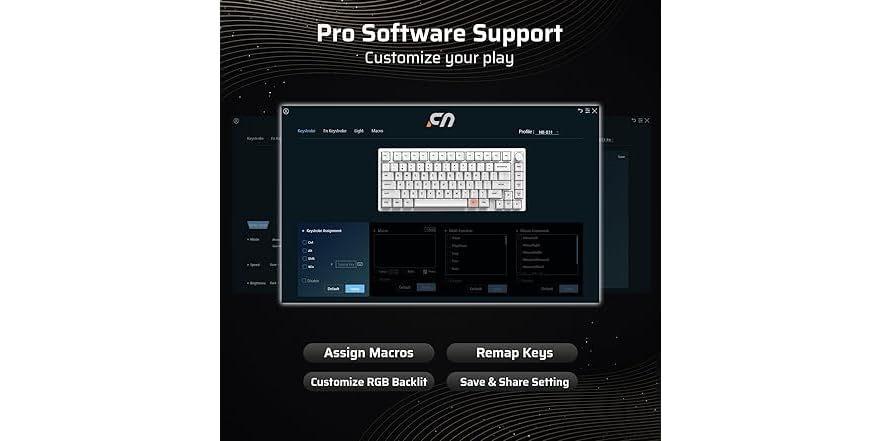 LTC Nimbleback Wireless 81-Key Mechanical Keyboard (Open Box)