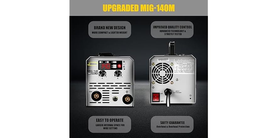 SIMDER MIG Welder 140A Flux Core