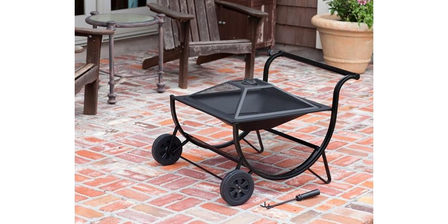 Cart Fire Pit, Black
