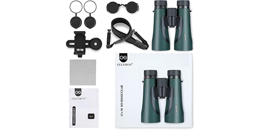 GLLYSION 12X50 Professional HD Binoculars for A