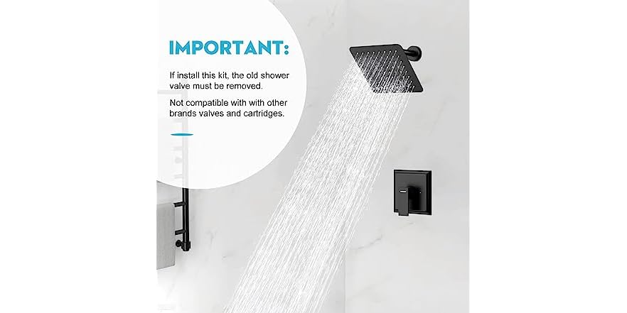 EMBATHER Shower Faucet Set, Square