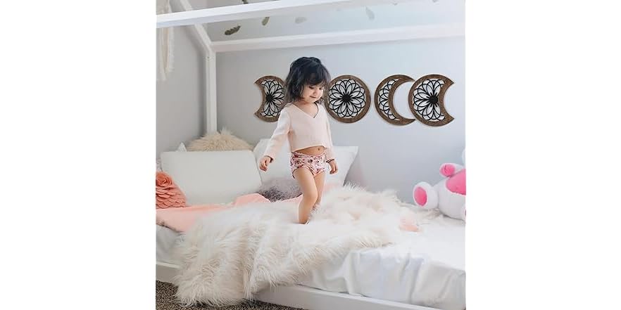 Rustic Moon Phase Wall Décor Set