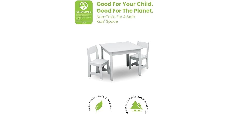 Delta Kids Wood Table and Chair Set