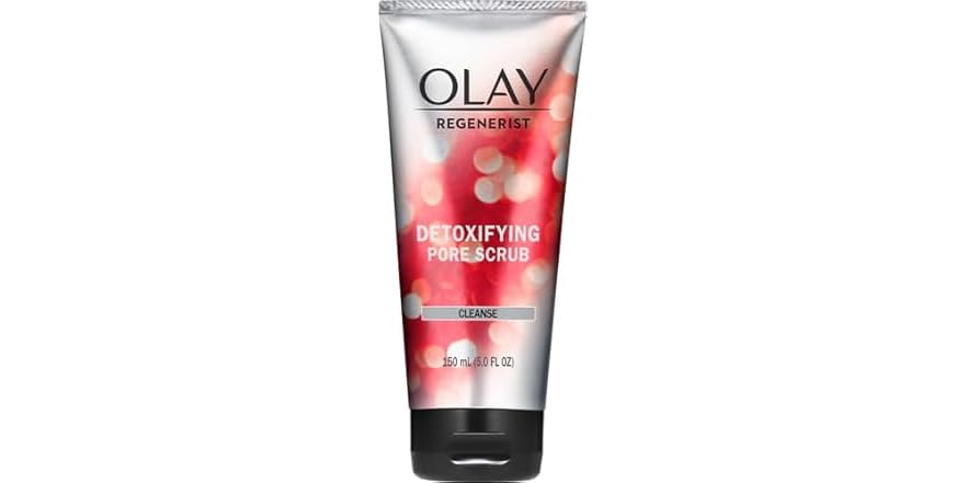 Olay Regenerist Detoxifying Pore Scrub Facial Cleanser, 5 Fl Oz