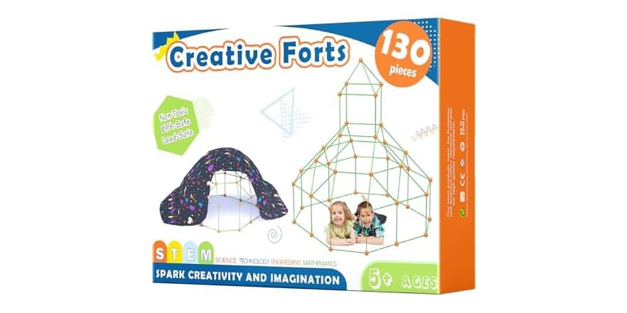 Tiny Land Fort Building Kit 86 Rods 44 Balls