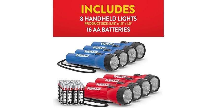 EVEREADY LED Flashlights 8-Pack