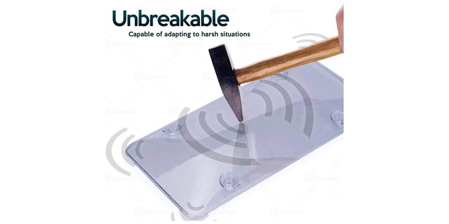 Zone Tech Clear Unbreakable License Shield - 2pk