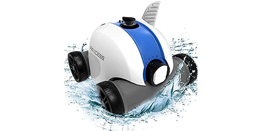 PAXCESS B088JWRWGM Cordless Automatic Pool Cleaner B/W (Open Box)