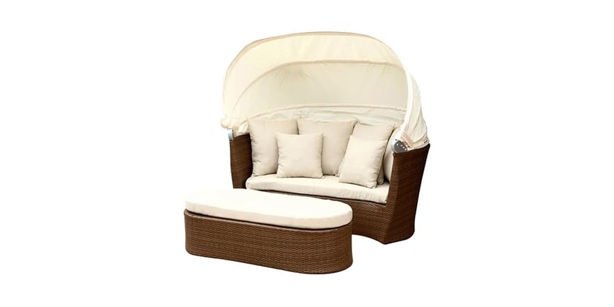 Daniel Outdoor Wicker Cabana/Canopy Set
