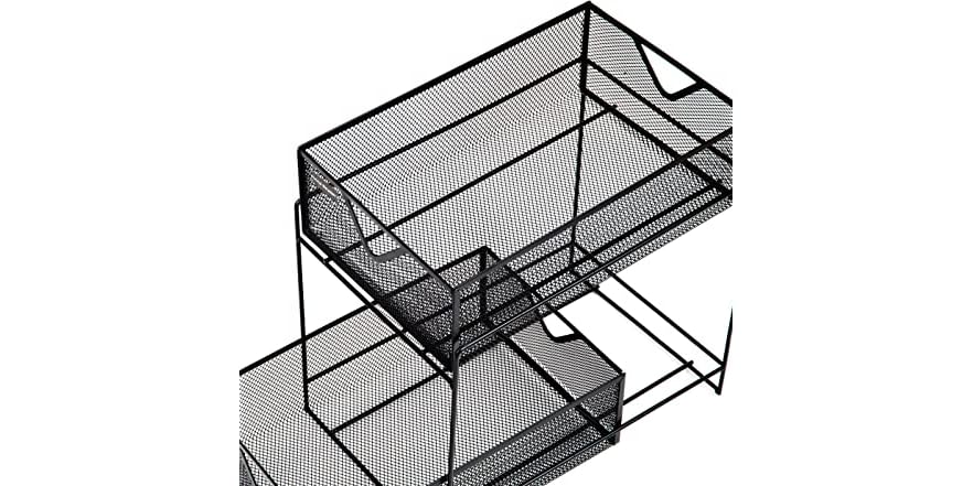 Mind Reader 2 Tier Metal Mesh Organizer