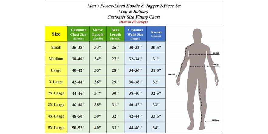 Mens Pullover Fleece Set (Sizes S-5XL)