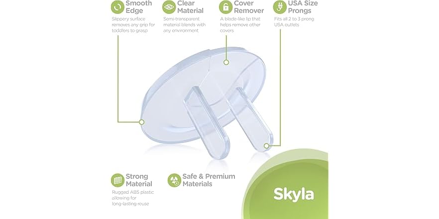 72 Pack Clear Outlet Covers