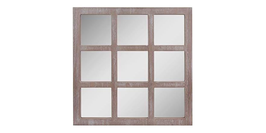 Stonebriar 23.5" Square Window Mirror White