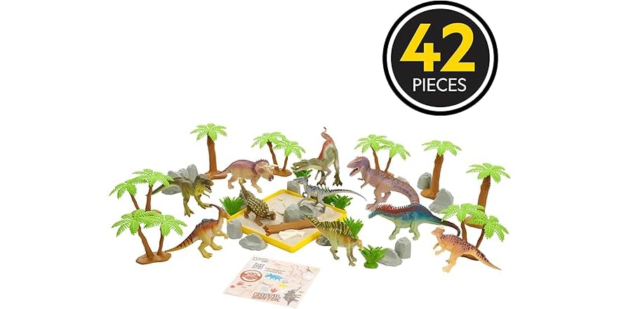 Tub of Realistic Dinosaur Toy Figures