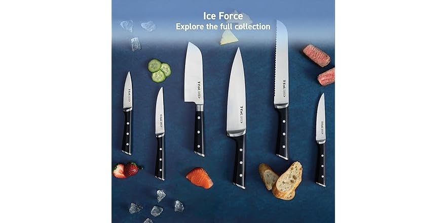 T-fal Ice Force Steel Steak Knife Set