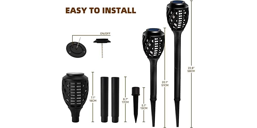 Grand Patio Outdoor Solar Torch Lights