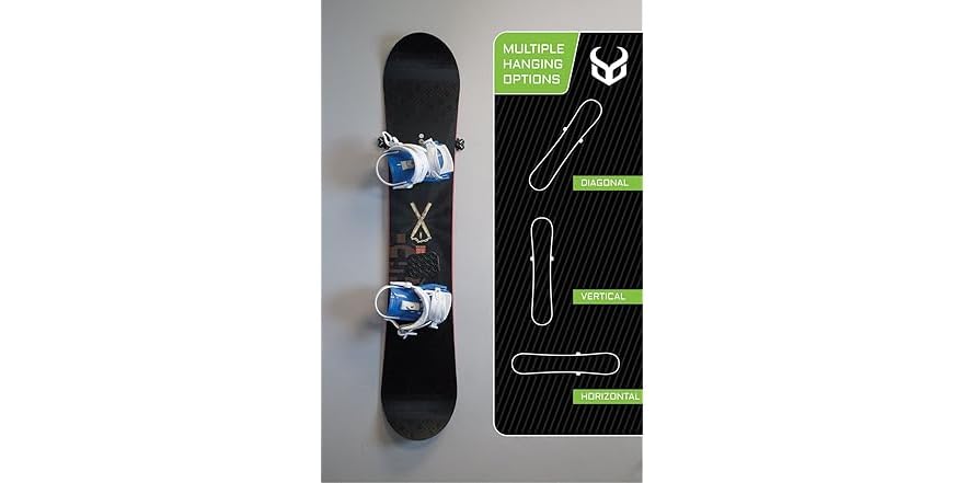 Demon Wedge Snowboard Wall Mounts Black