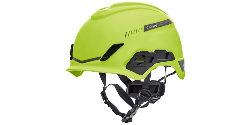 MSA V-Gard H1 Safety Helmets, Tri-Vent, Hi-Viz