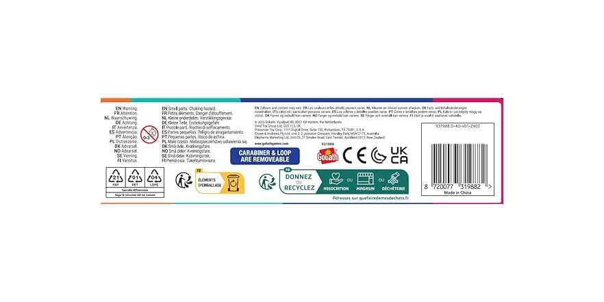 Goliath Fidget Blox 3 Pack with Backpack Clip