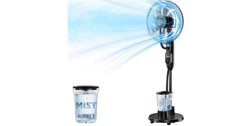 AetherMist Pedestal Misting Fan
