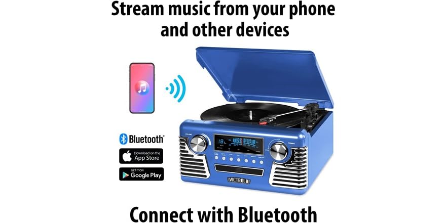 Victrola 50's Retro Bluetooth Record Player