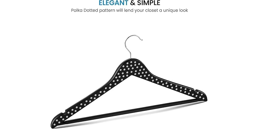ZOBER Wooden Polka Dot Hangers 10Pk