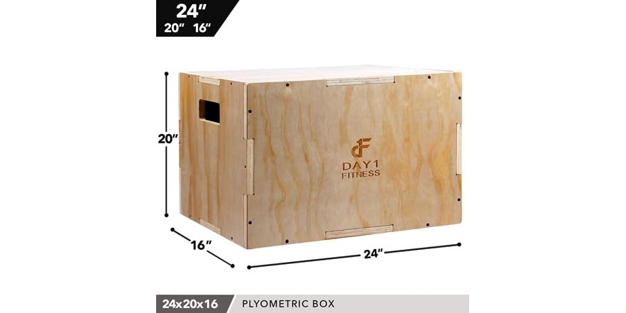 Day 1 Fitness Wood Plyometric Box