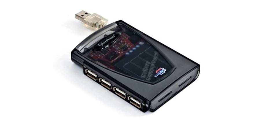 CyberPower 4-Port USB 2.0 Hub with Rechargeable Battery Pack