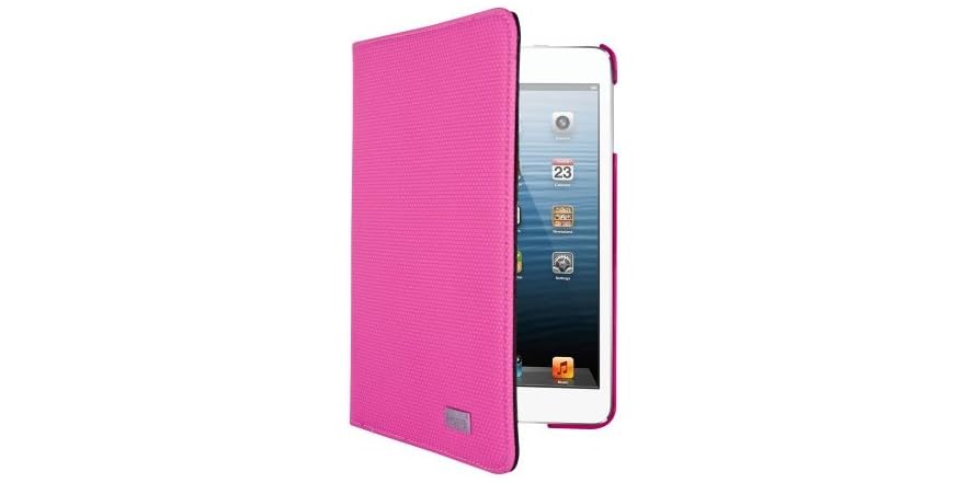 iHome IH-IM1151P Textured Swivel Folio for iPad mini, Pink