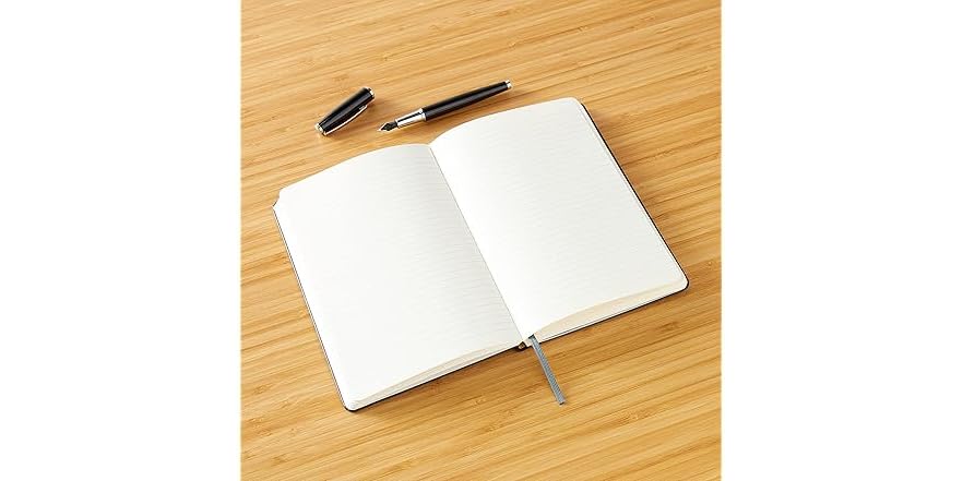 Amazon Basics Hardcover Line Ruled Notebook