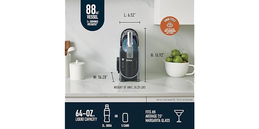 Ninja SLUSHi with RapidChill Technology, 88 oz. Frozen Drink & Slushie ...