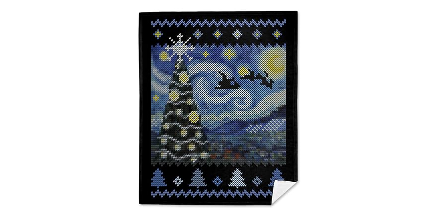 Ugly Starry Night Mink Fleece Blanket