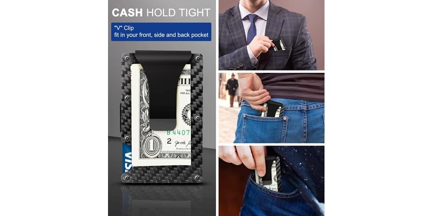 RFID Blocking Slim Money Clip