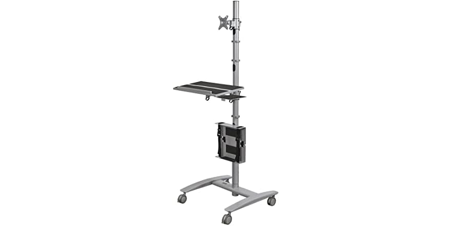 Sit Stand Mobile Workstation Cart