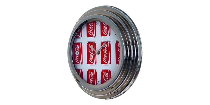 Chrome Finish Clock - Cans Style