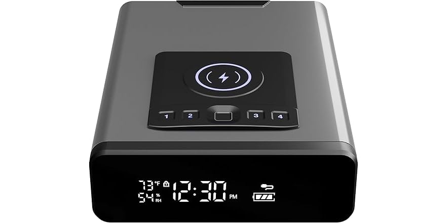Biometric Gun Safe with Clock Display