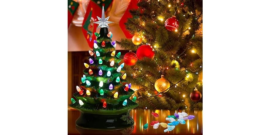 270 Pcs Ceramic Christmas Tree Bulbs