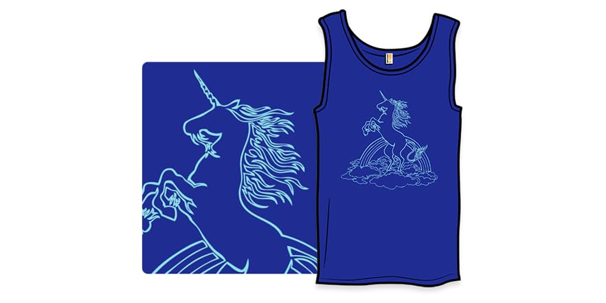 One Line One Horn Unisex Tank