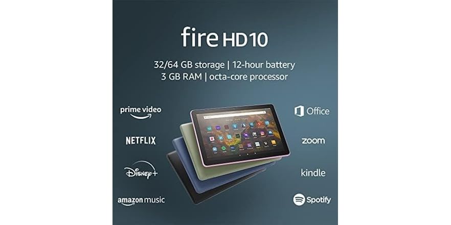 Amazon Fire HD 10 Tablet (2021, 11th Gen)