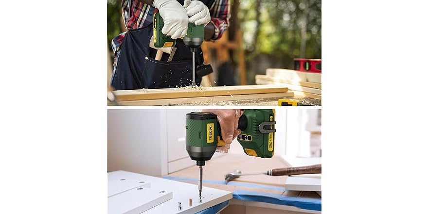 TECCPO 20V Brushless Cordless Impact Driver Kit