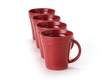 Red Mugs Set of (4) 12 oz.