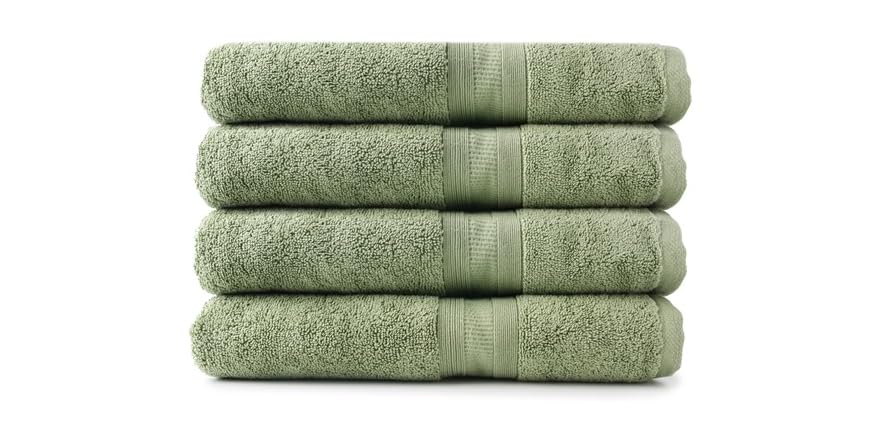 MicroCotton 4pc Bath Towel Set-8 Colors