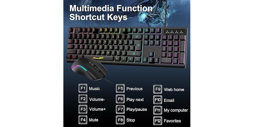 Racegt Gaming Keyboard And Mouse Combo