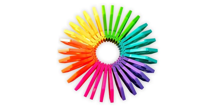 Rainbow Spring Slinky Fidget Loop Link