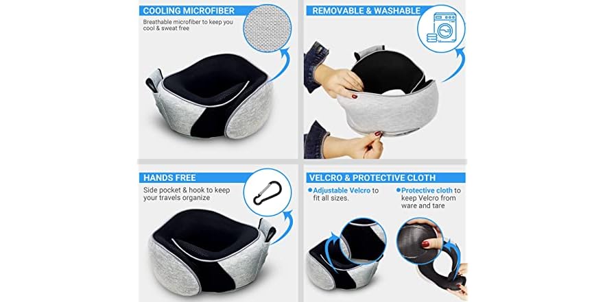 Travel Pillow Turtle Neck Support for Airplane